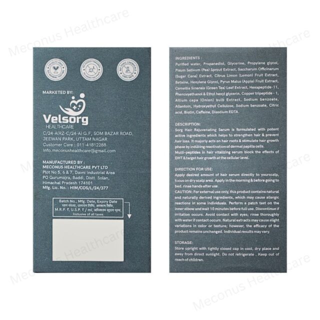 Sorg Hair Rejuvenating Serum - Meconus Healthcare